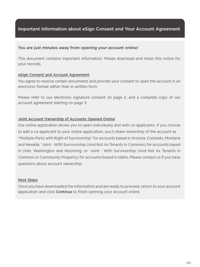 eSign Consent & Account Agreement Info | PDF | Overdraft | Transaction ...