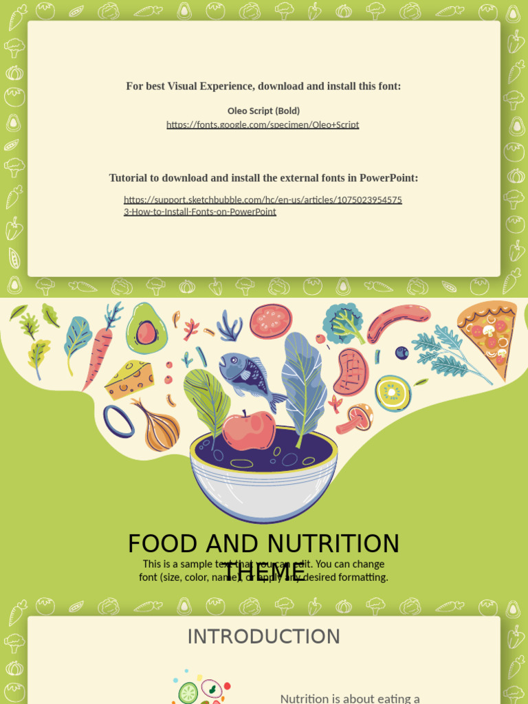 Food and Nutrition Theme Static 16x9 | PDF | Healthy Diet | Foods