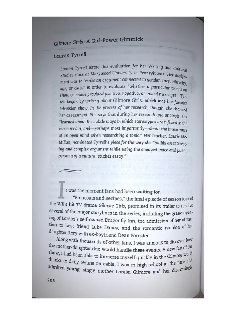 Gilmore Girls - A Girl-Power Gimmick | PDF
