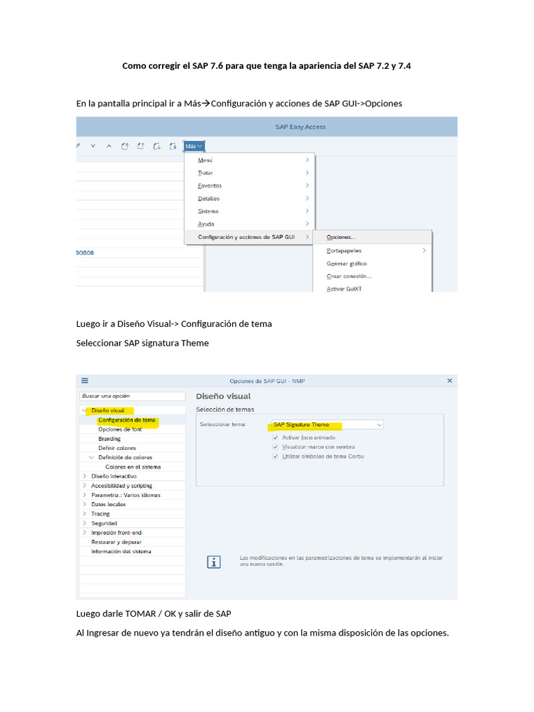 Como Corregir El SAP 760 Para Que Se Vea Igual Que El 740 (2) | PDF