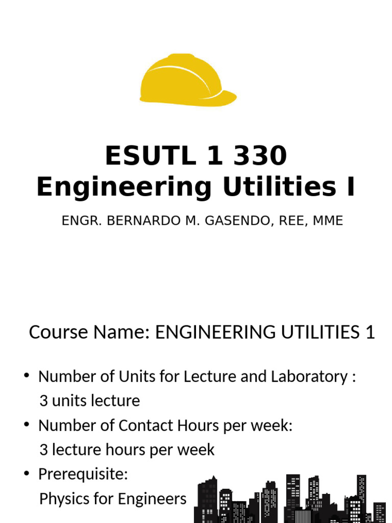 Engineering Utilities I Course Overview | PDF | Series And Parallel ...