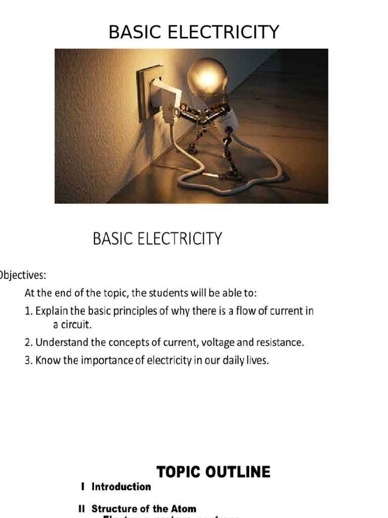 Understanding Basic Electricity Concepts | PDF | Electric Current | Electricity