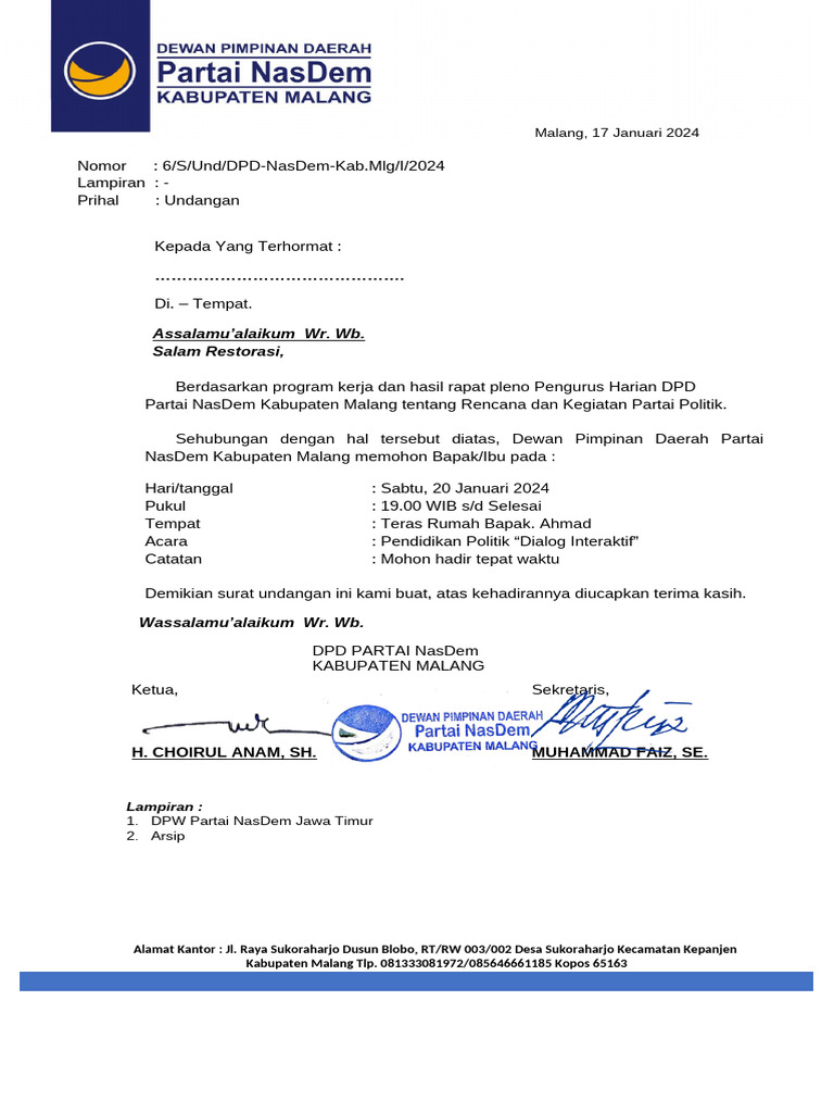 Undangan Dialog | PDF