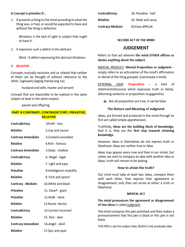 BUSINESS LOGIC REVIEWER-21 | PDF | Proposition | Truth