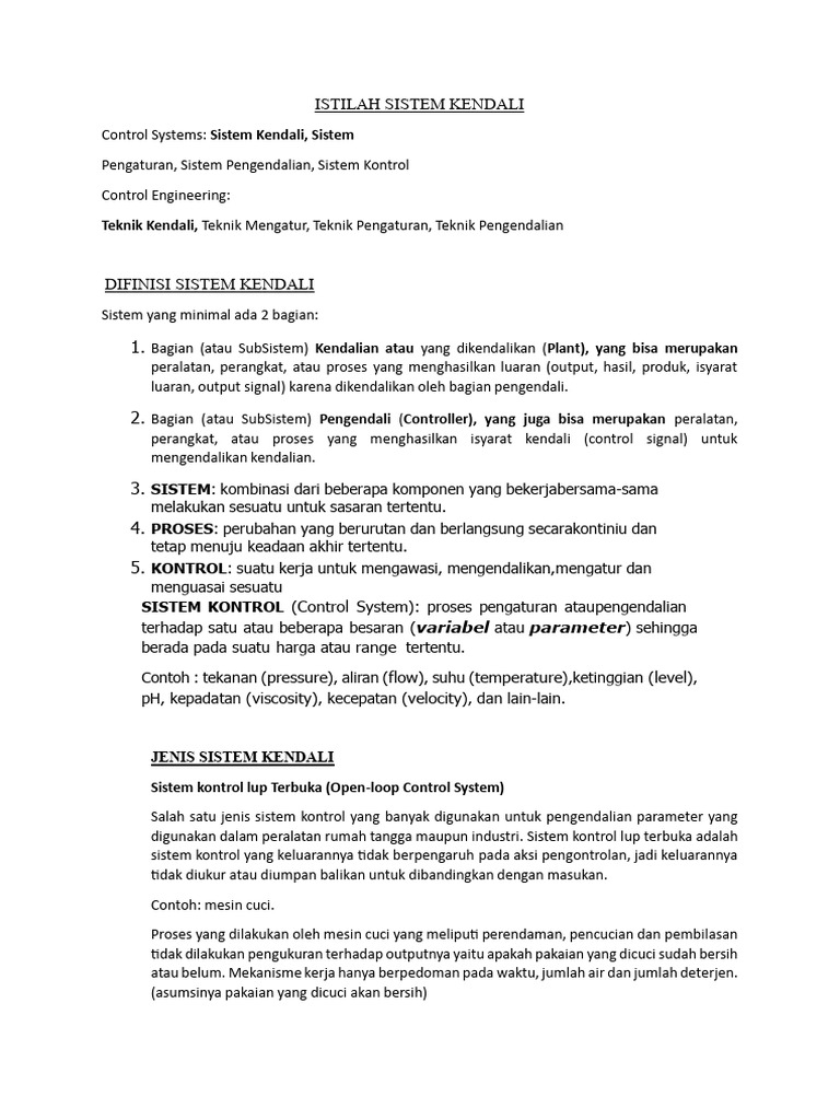 Module Sistem Kontrol Sistem Lanjutan (2024-2025) | PDF