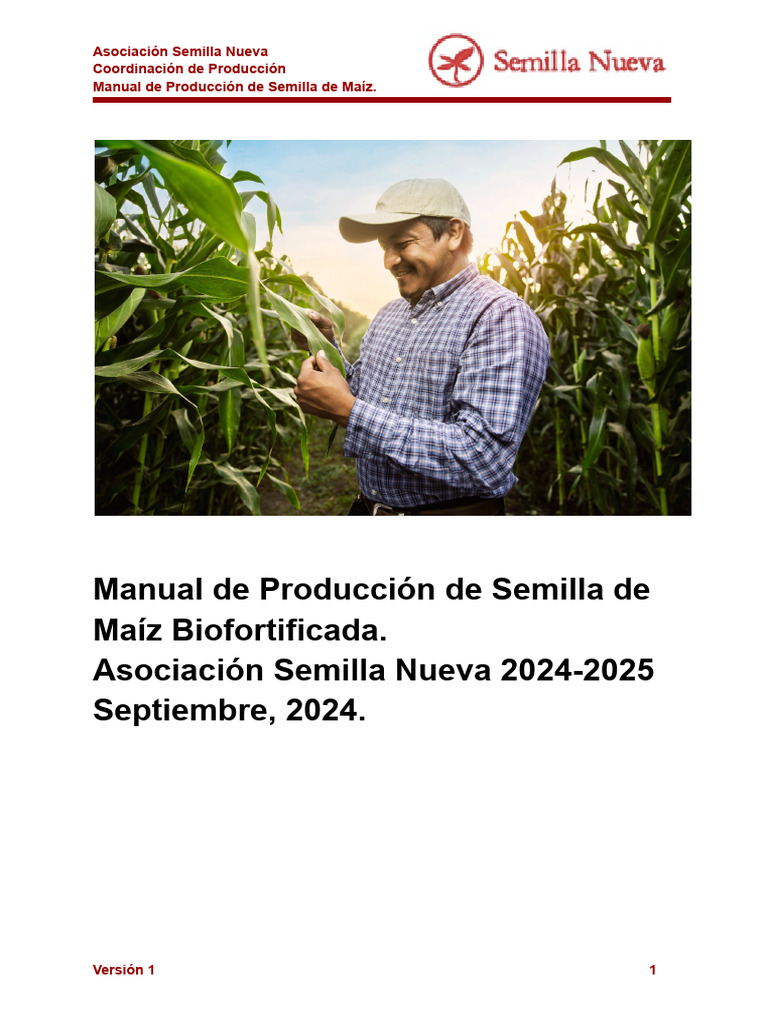Manual de Producción de Semilla de Maíz | PDF | Siembra | Hierba