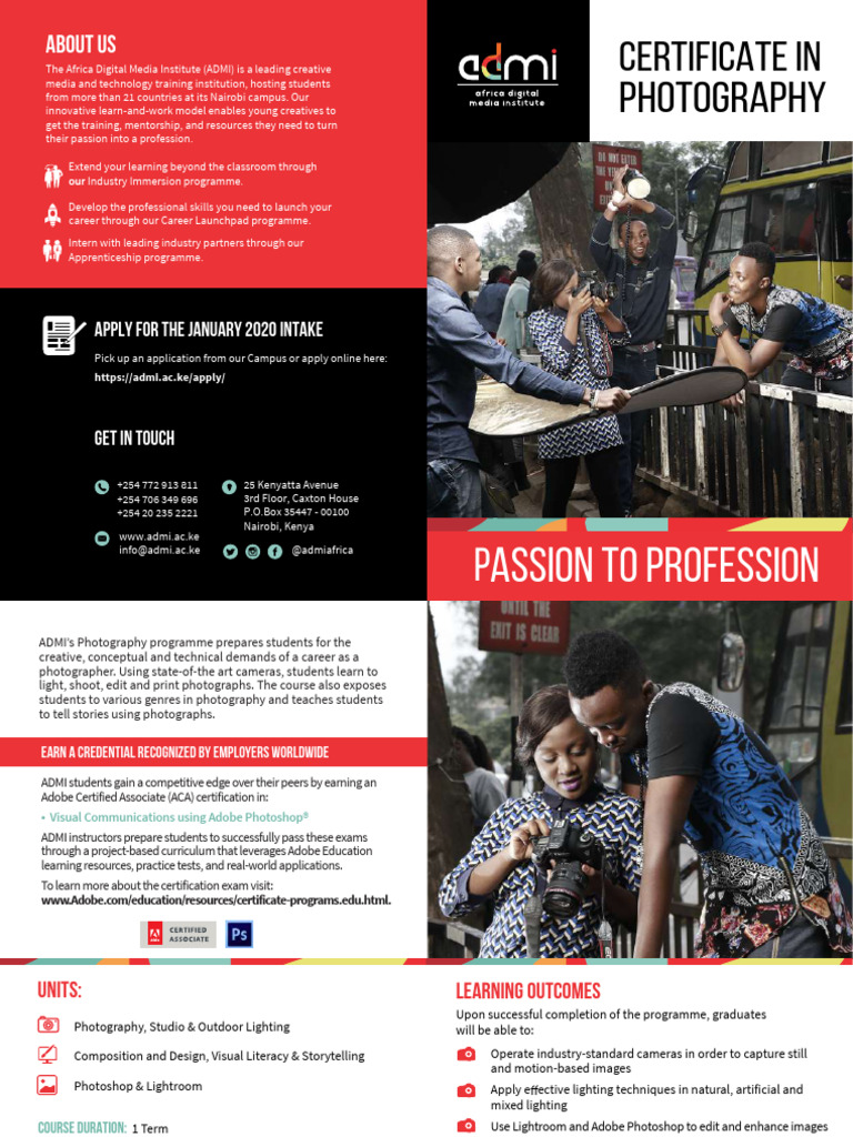 May 2020 Certificate Brochure Photography For Recent Graduates | PDF ...