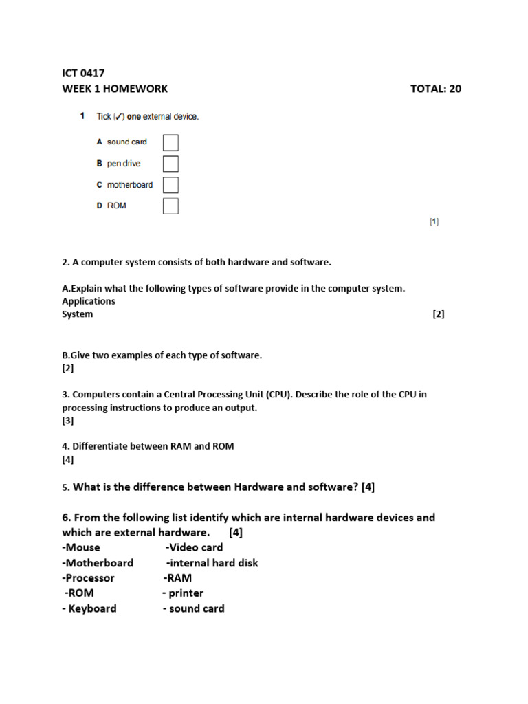 ICT HOMEWORK | PDF