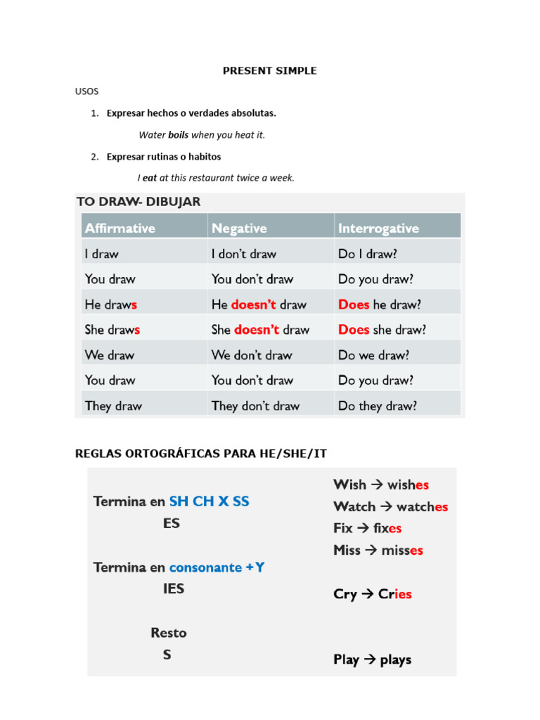 Present Simple vs. Continuous Guide | PDF
