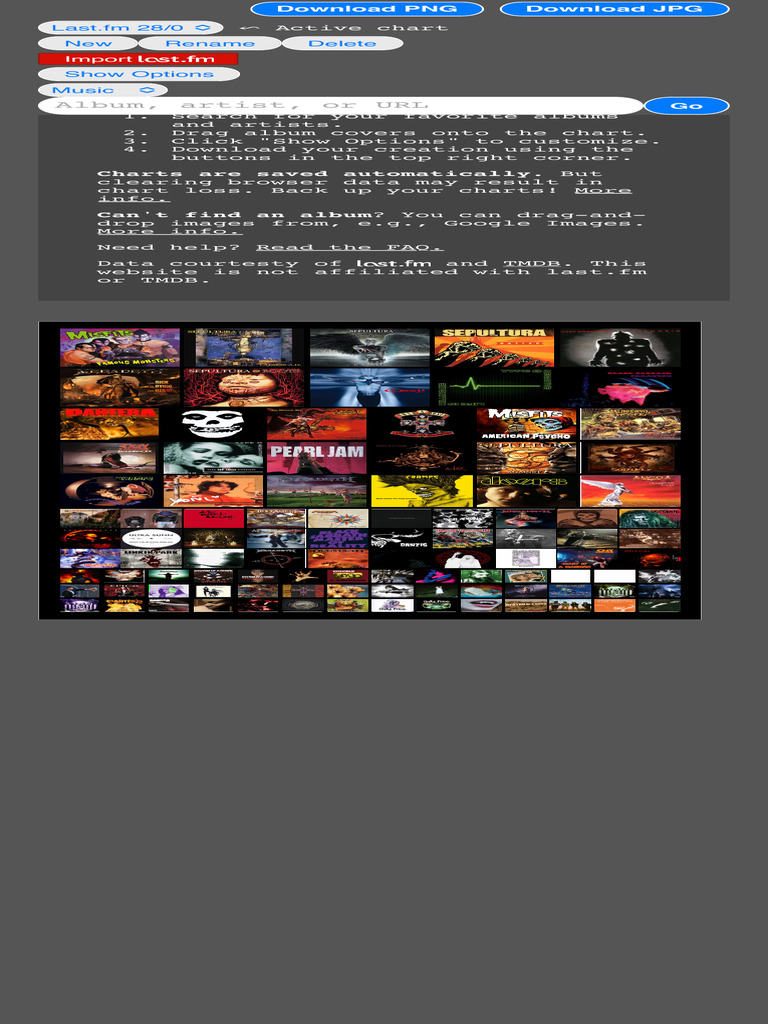 Last.fm Topster Chart Maker Guide | PDF