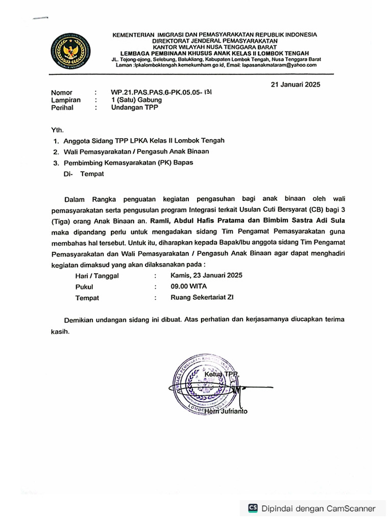 Undangan TPP Pengasuhan Dan Integrasi 2025 | PDF