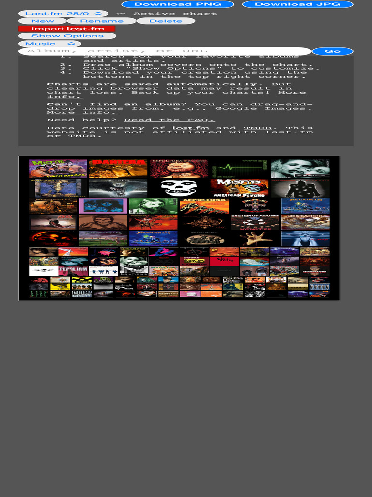 Topsters 2 Last FM Collage & Album Chart Maker | PDF