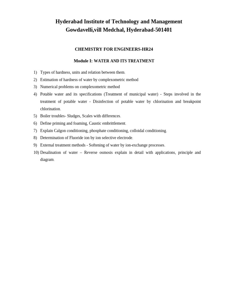 Question Bank of Module 1 | PDF