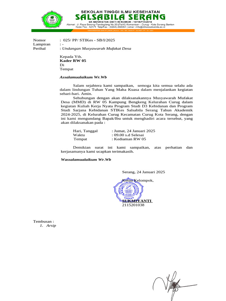 Surat Undangan MMD FIKS | PDF