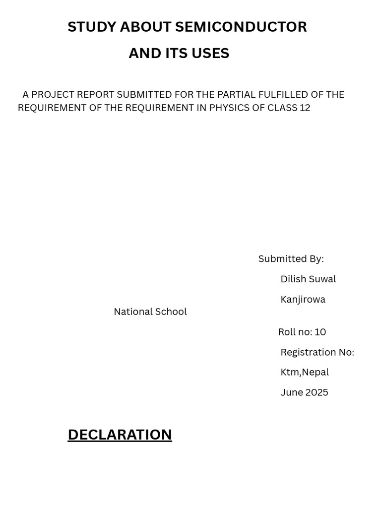 STUDY ABOUT SEMICONDUCTOR | PDF | Semiconductors | Doping (Semiconductor)