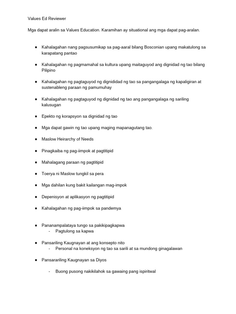 Values Ed Reviewer | PDF