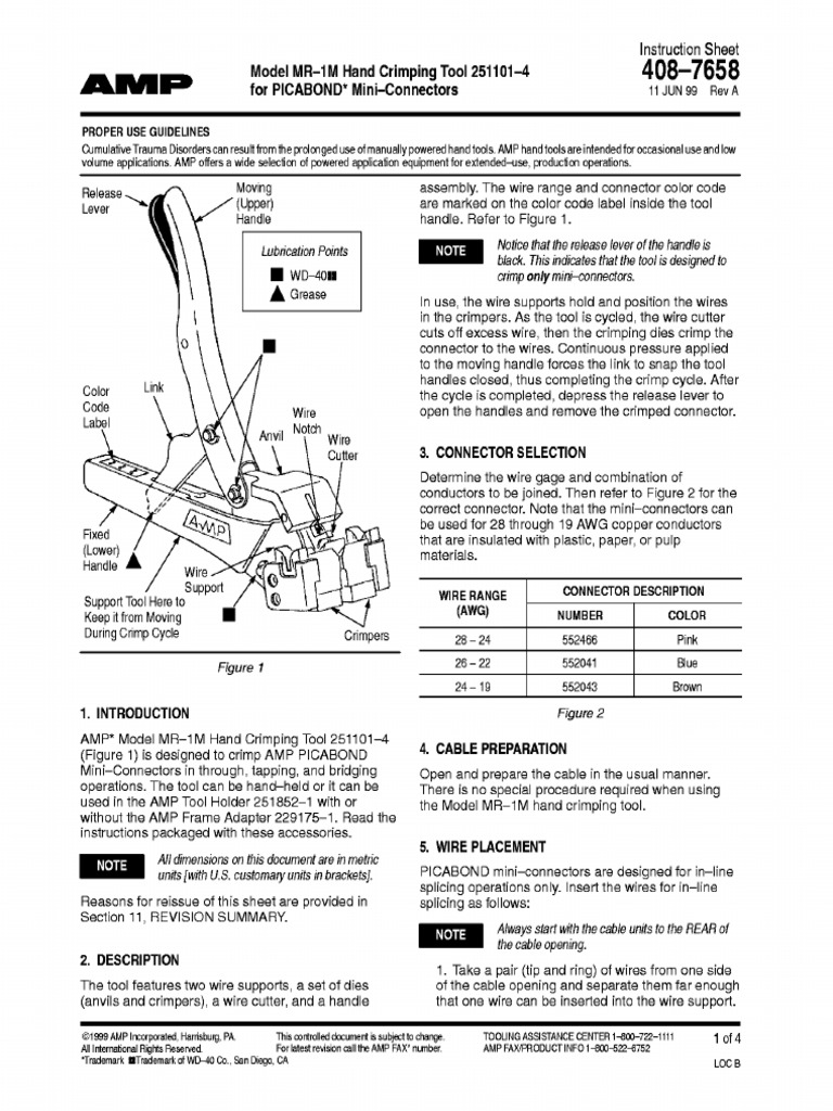 TE - Connectivity 251101 4 Instruction - Sheet | PDF