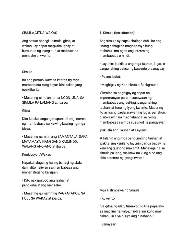 SIMULA,GITNA WA-WPS Office | PDF