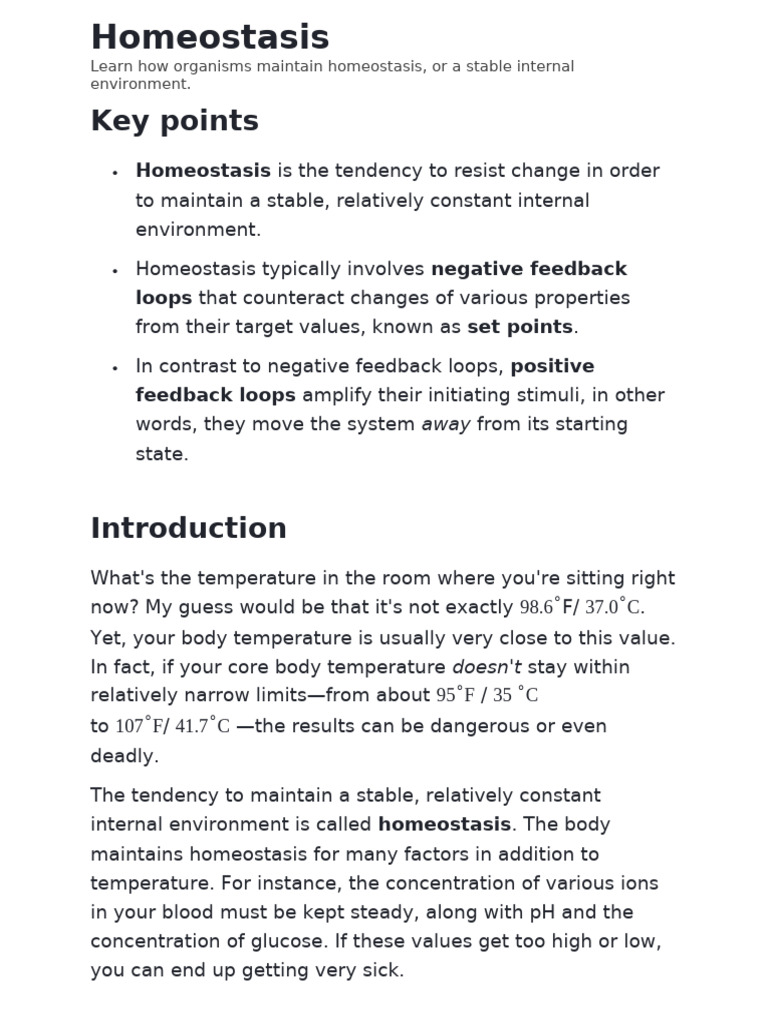 Homeostasis | PDF | Homeostasis | Pancreas