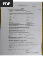 DBATU B Pharmacy Previous Papers | PDF