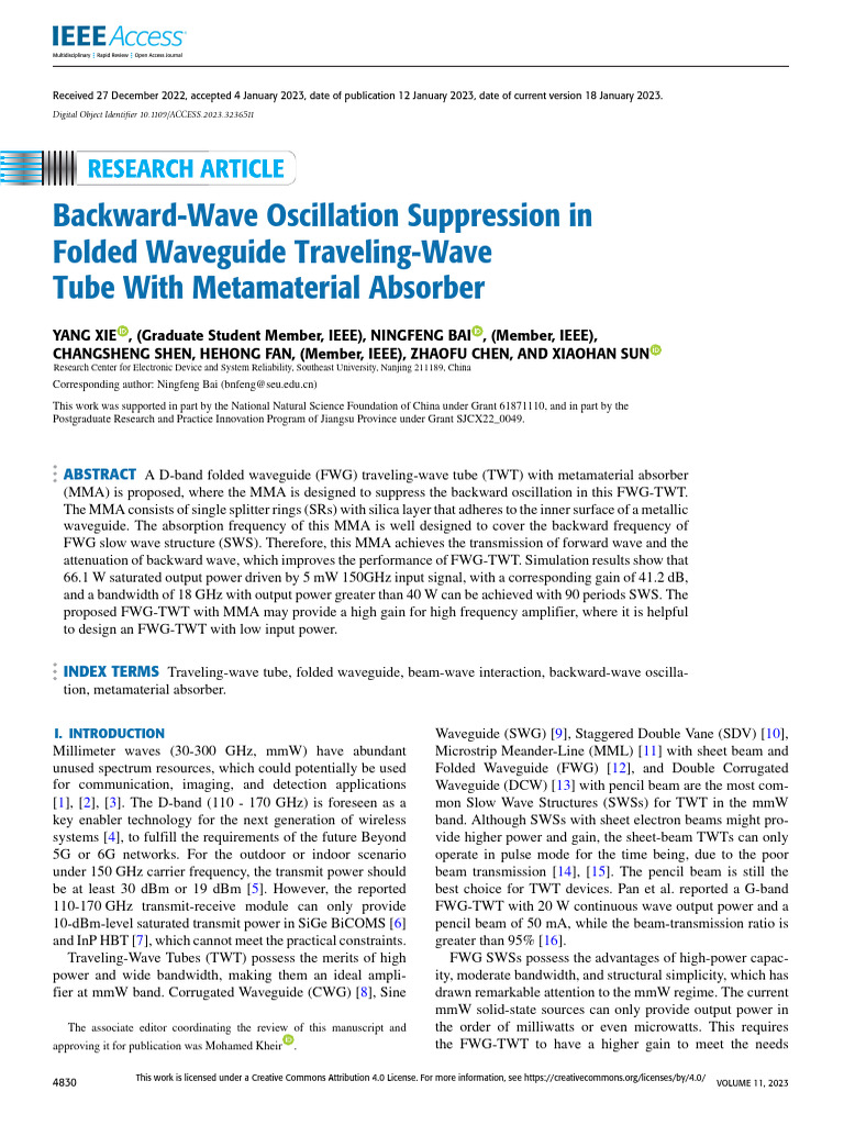 10.Backward-Wave Oscillation Suppression in Folded Waveguide Traveling ...