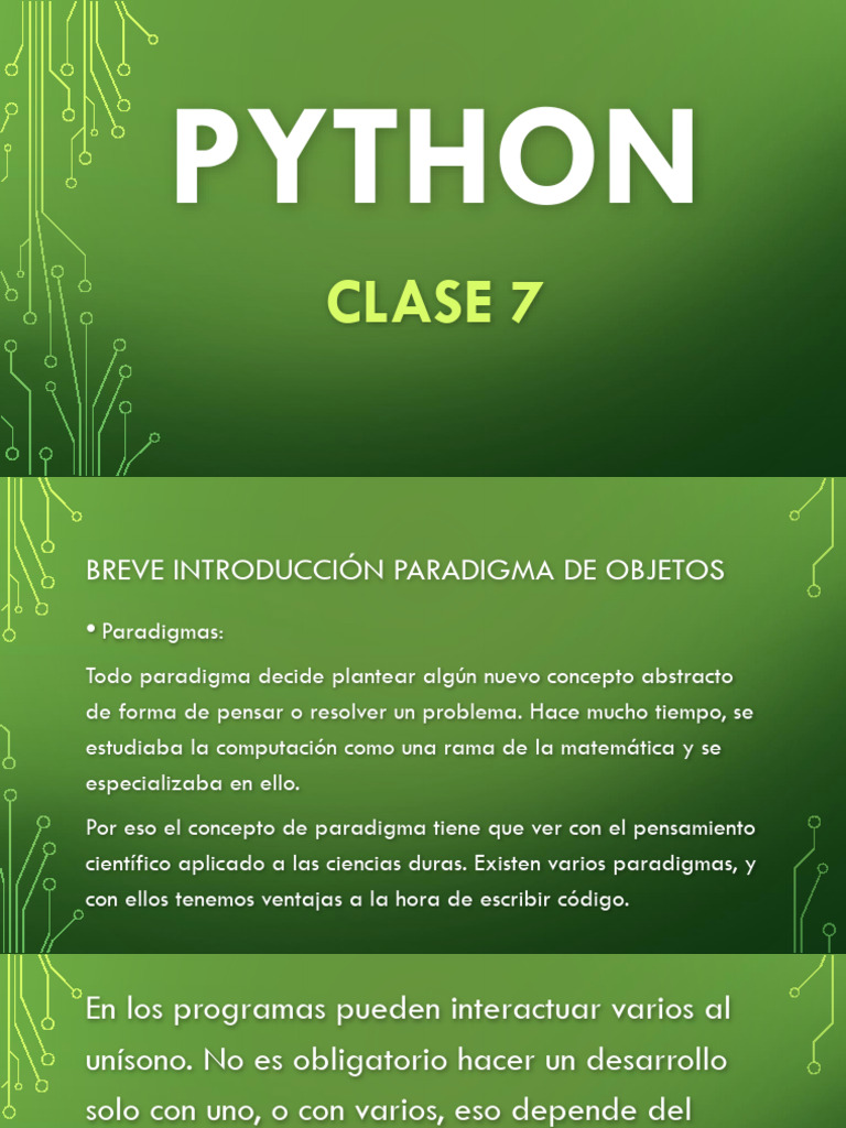 Clase 7eee | PDF | Paradigmas de programación | Software de la aplicacion