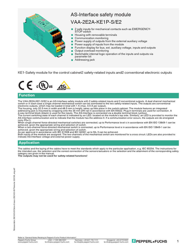 As interface safety module | PDF | Interface (Computing) | Modular ...