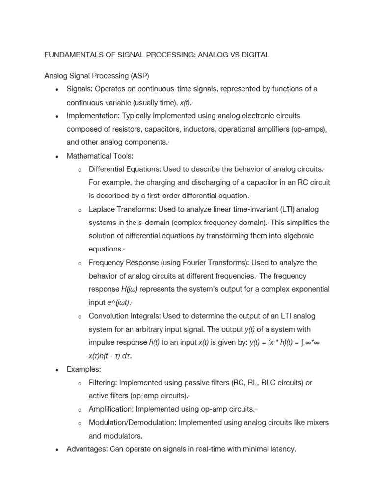 Signal Processing - Fundamentals - Version 0.4 | PDF | Digital Signal Processing | Discrete ...