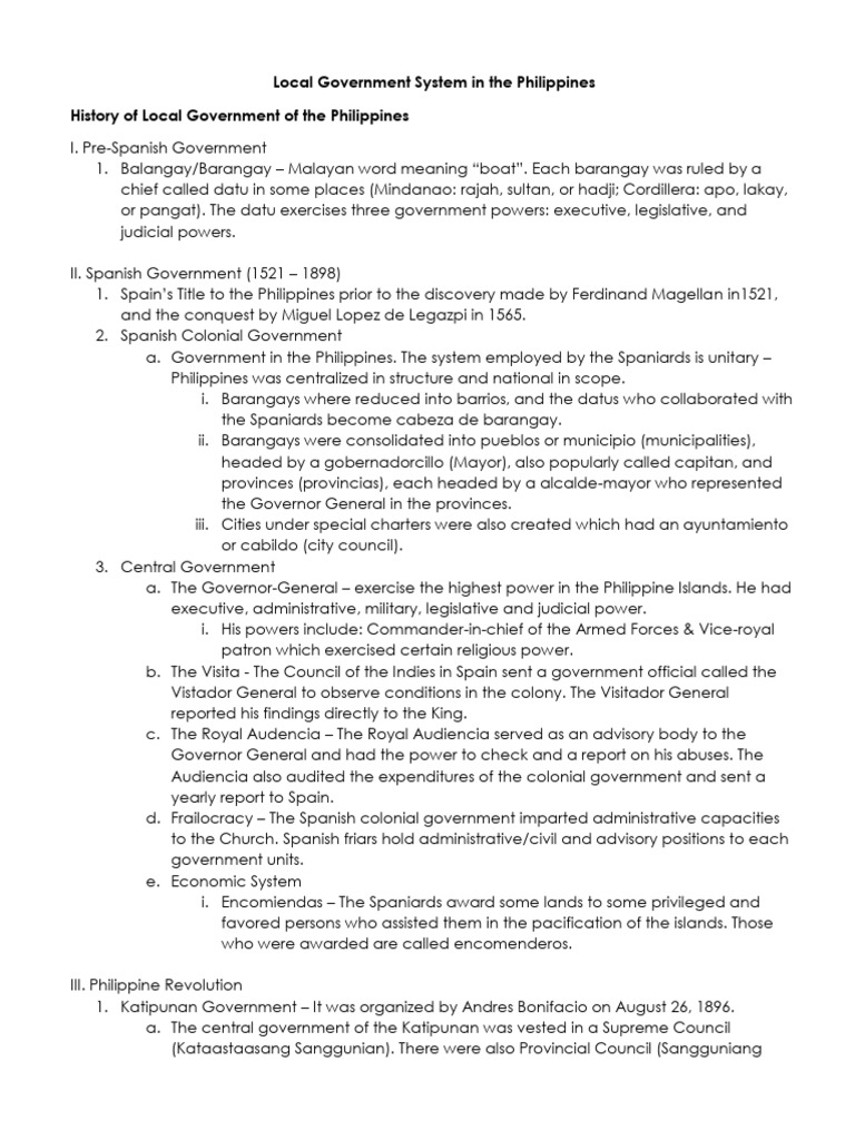 History of Local Government in the Philippines | PDF | President Of The ...