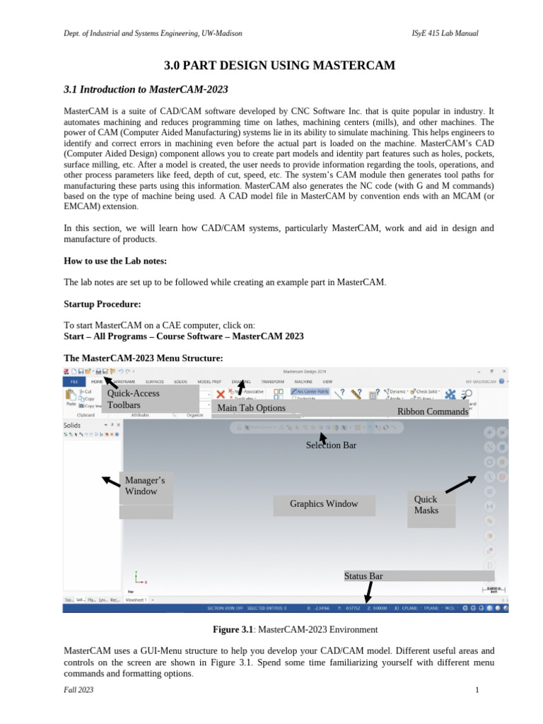 ISyE415 Fall2023 Lab Manual Chapter 3 | PDF | Window (Computing) | Computer Aided Design