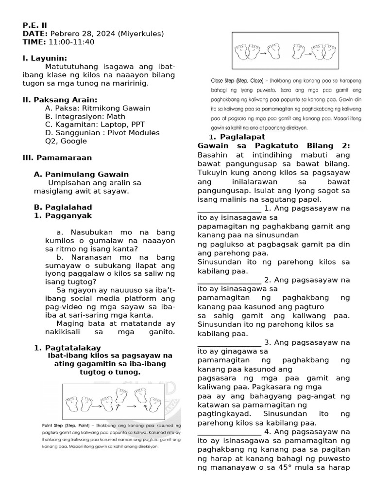 LP-P.E.-II-Q3-W4 | PDF