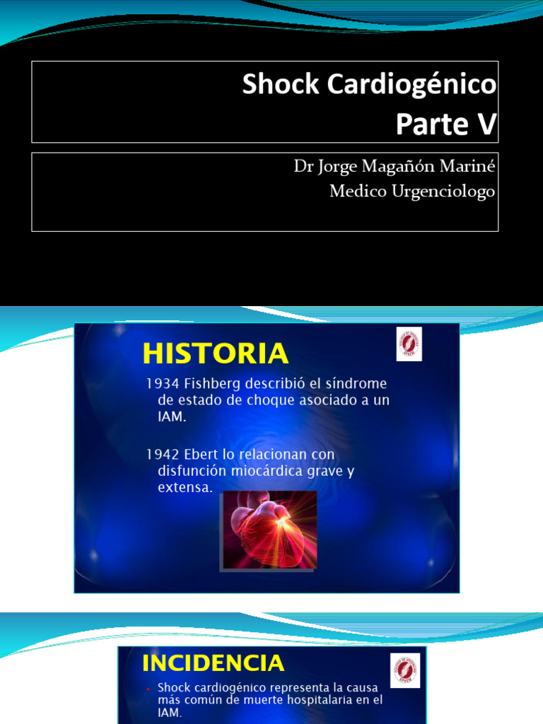 Shock Cardiogénico: Incidencia y Manejo | PDF | Isquemia | Choque ...