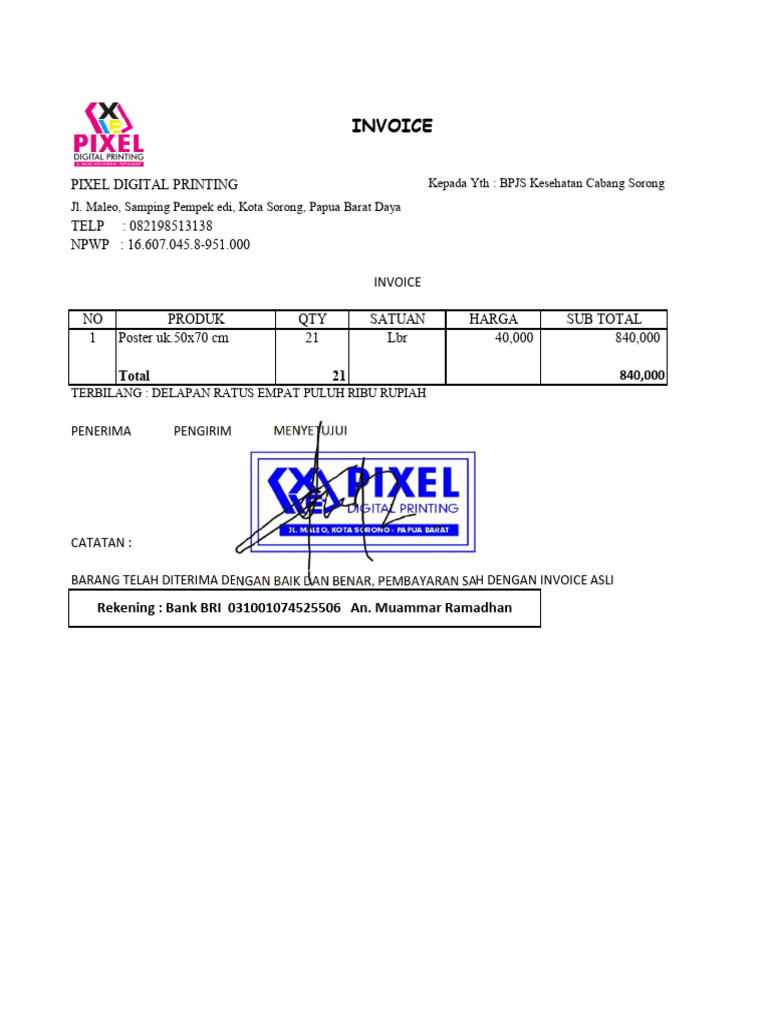 Invoicee BPJS Kesehatan | PDF