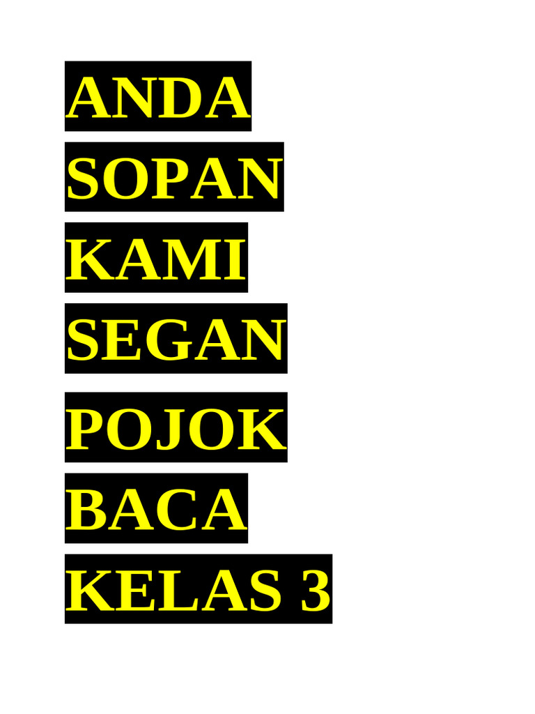 Anda Sopan Kami Segan | PDF