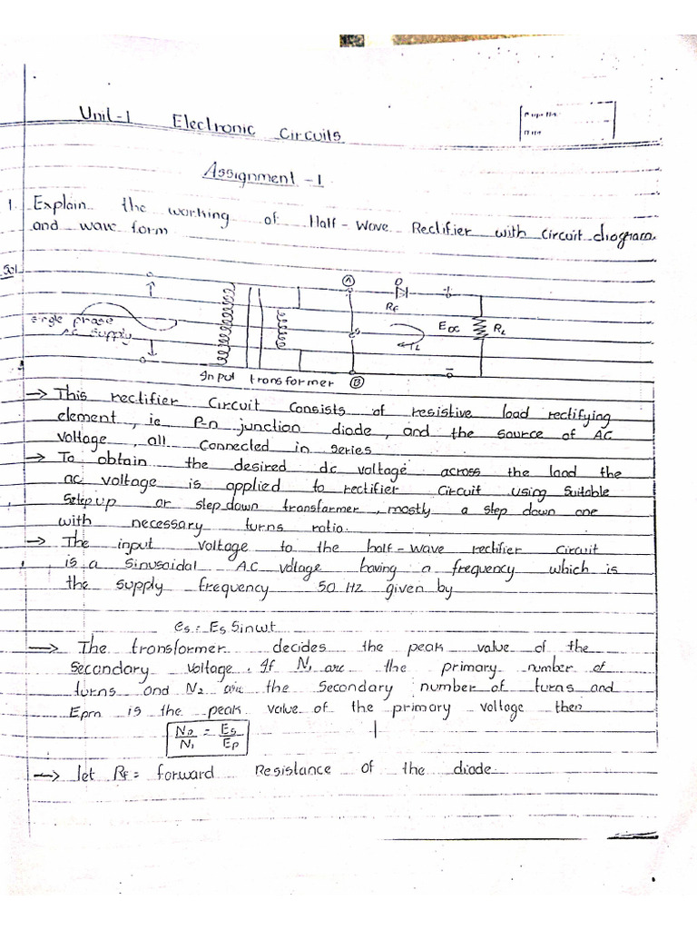Electronics Assignment | PDF