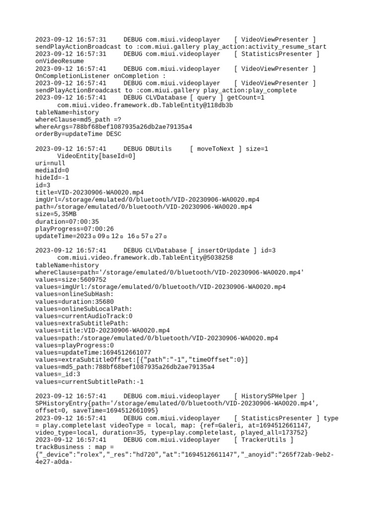 Mi Video Player Debug Log | PDF | Hypertext | Web Development