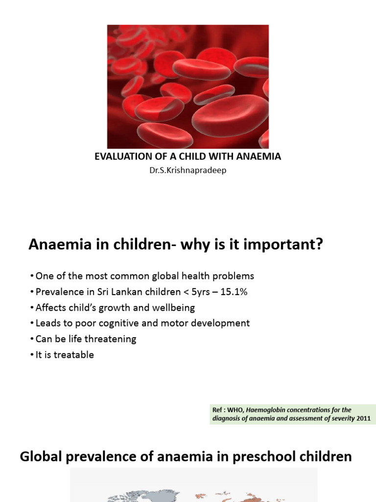 Evaluation of A Child With Anemia 2024 - SKP | PDF | Anemia | Hematology