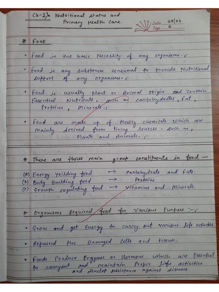 Food & Nutrition Notes.. (11-C) | PDF