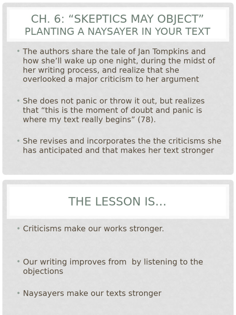 Strengthening Arguments with Naysayers | PDF