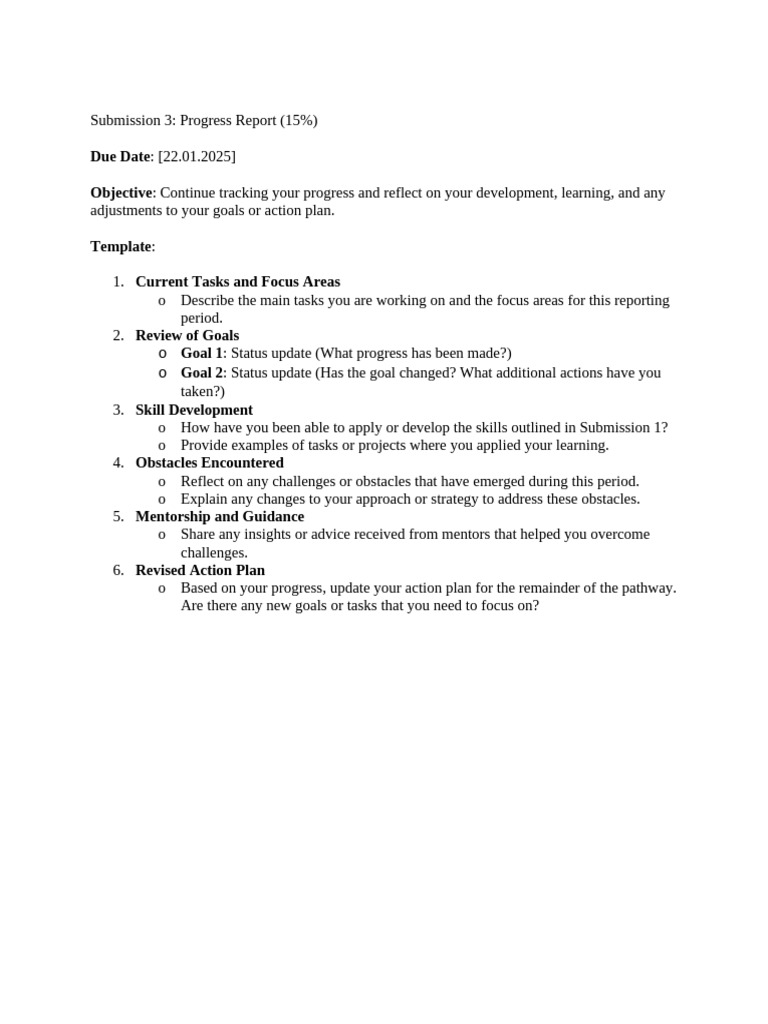 Submission 3 - Progress Report | PDF