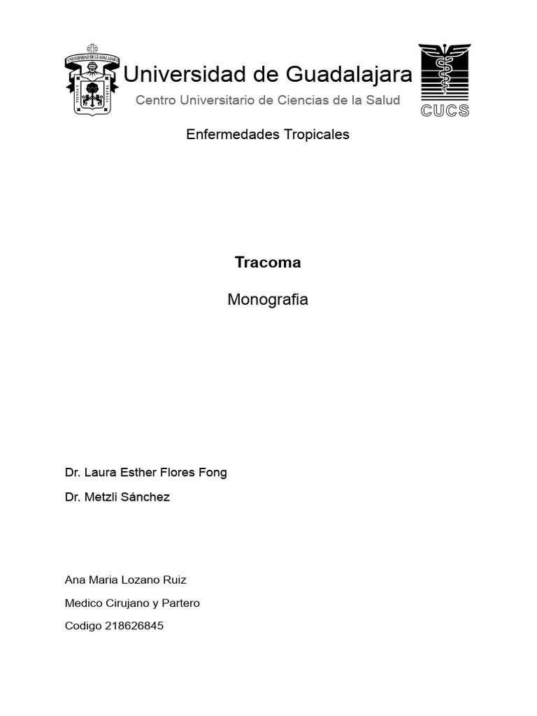 Tracoma: Causas, Diagnóstico y Tratamiento | PDF | Biología Celular ...