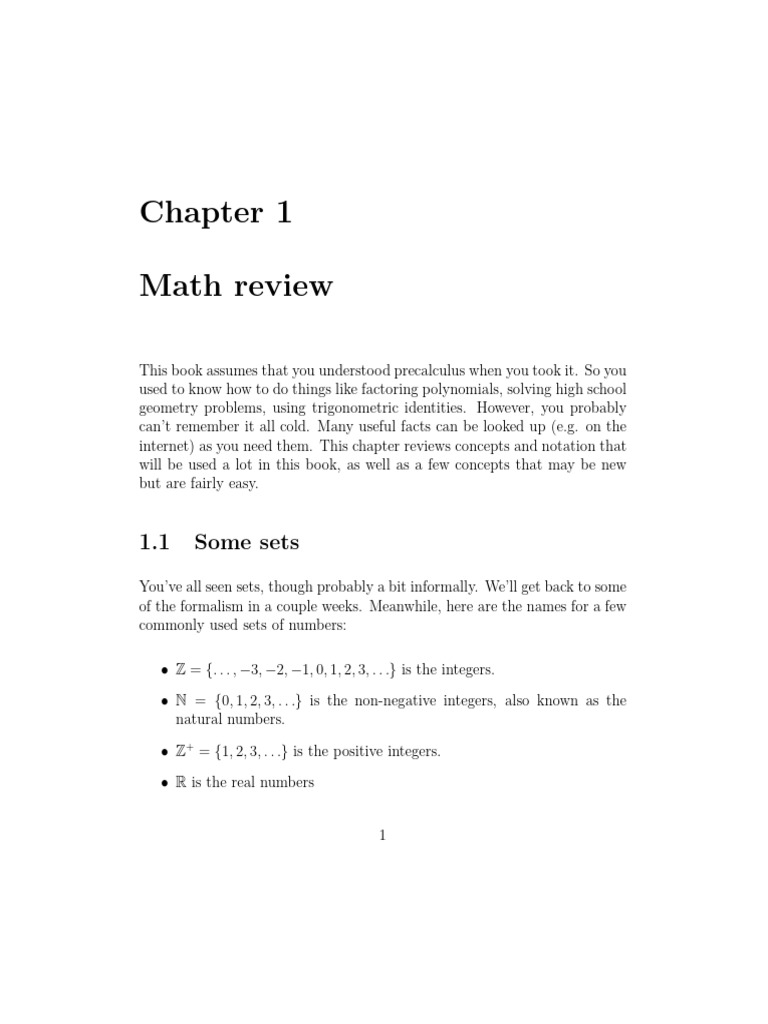 Math Review | PDF | Numbers | Logarithm