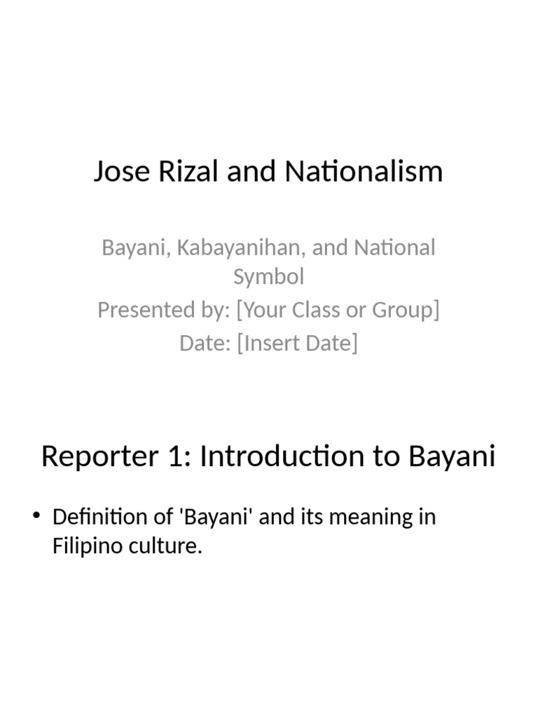 Jose Rizal Nationalism Report | PDF