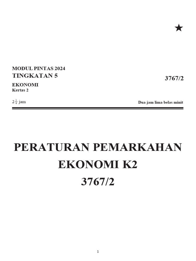 K2 Selangor Set 1 2024 PP | PDF