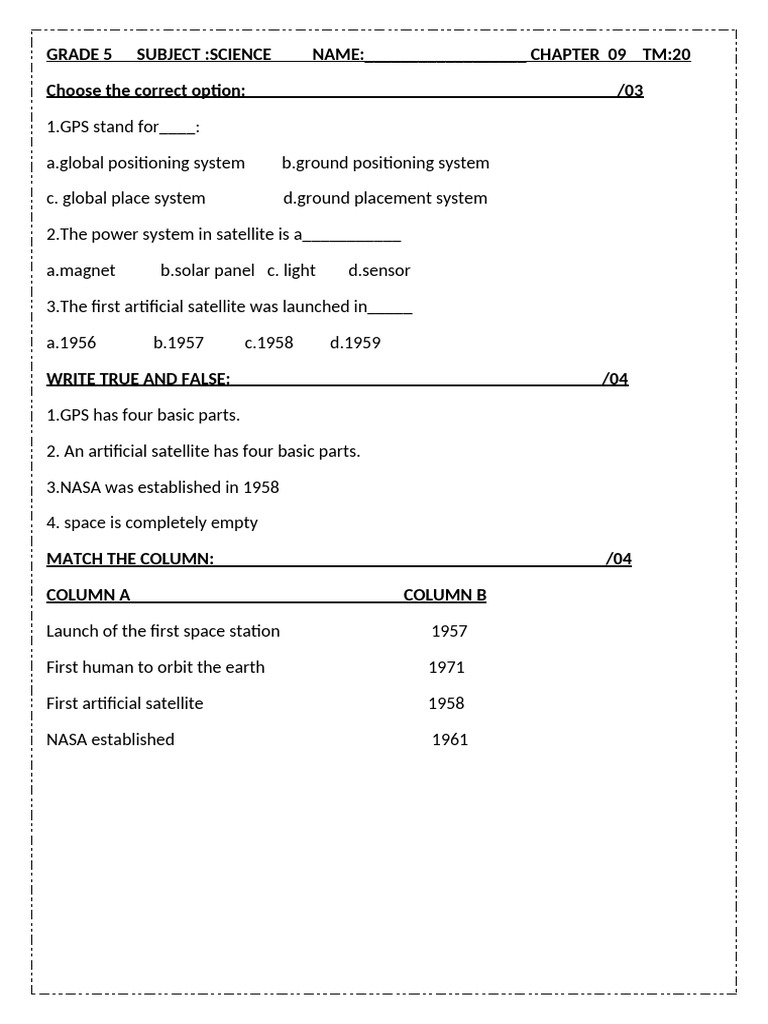 grade 5 chap 9 act | PDF