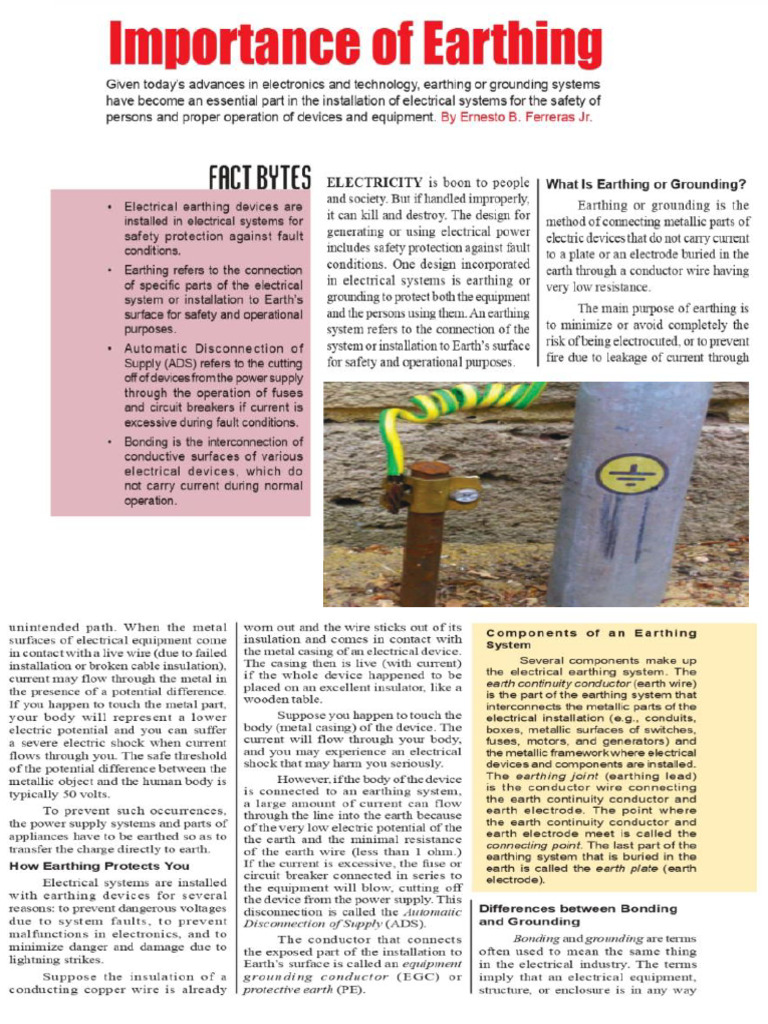 Grounding and Earthing | PDF