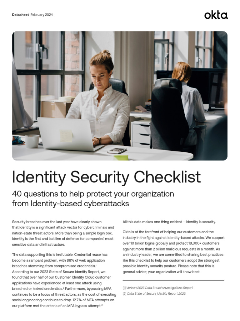 Identity Security Checklist | PDF | Security | Computer Security