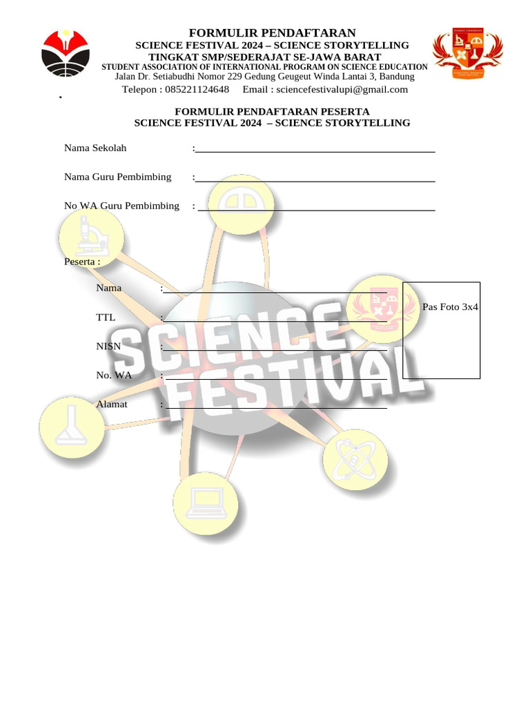 Pendaftaran Science Festival 2024 SMP | PDF
