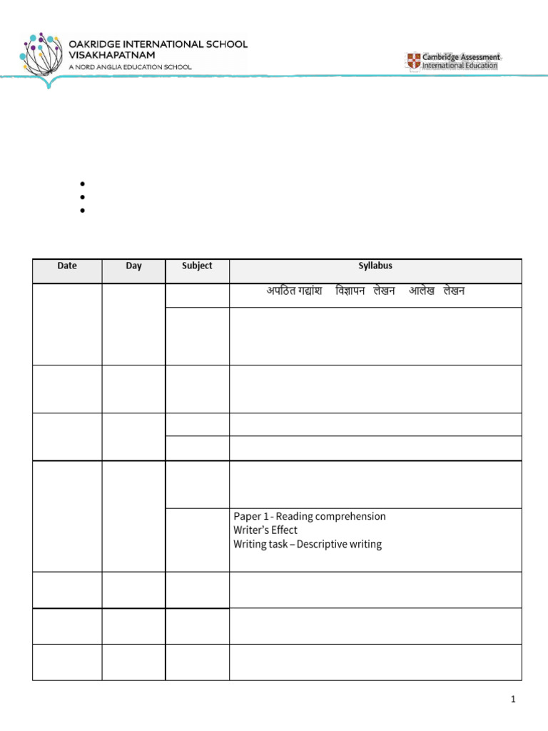 Gr 9_CT 3 Schedule & Syllabus 2024-25 (4) | PDF | Physical Sciences ...