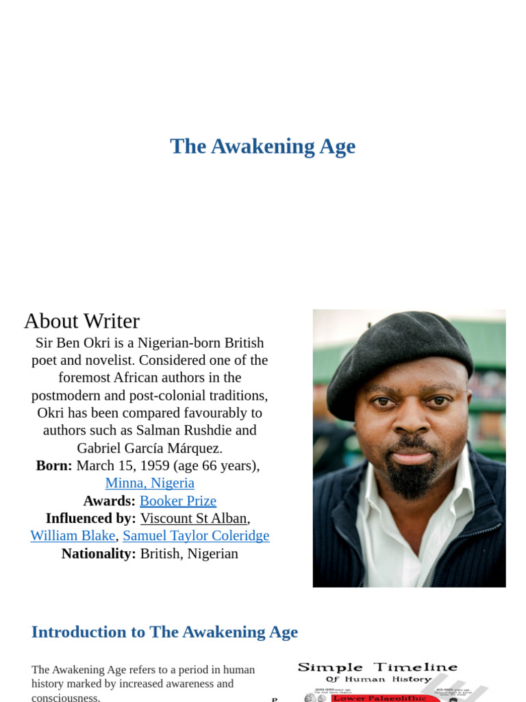 The Awakening Age Class 12 | PDF